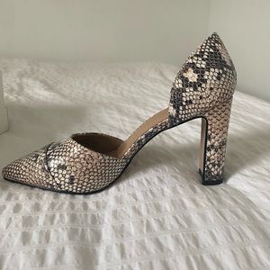 Able | Shoes | Brand New Able Sarai Dorsay Snake Print Heels Nwt | Poshmark
